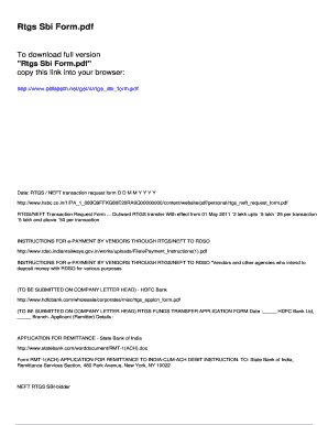 Fillable Online Book Sbi Rtgs Application Form (PDF, ePub, Mobi) Fax ...
