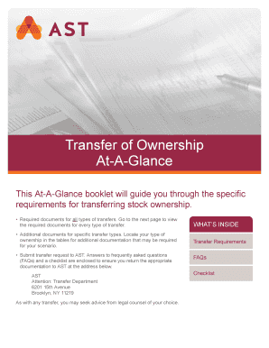 Fillable Online requirements for transferring stock ownership Fax Email Print - pdfFiller
