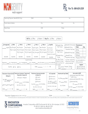 Fillable Online Fax To: 866-635-2329 - Innovation Compounding Fax Email ...