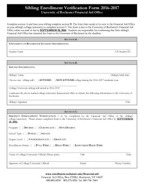 Fillable Online Complete section A and have your sibling complete ...