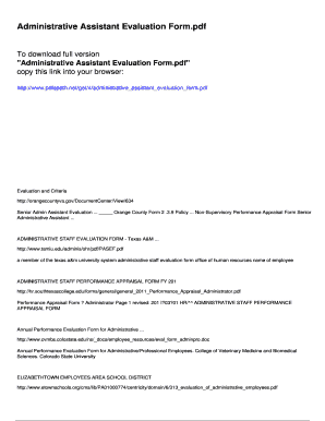 Fillable Online Interview Evaluation Form For Administrative Assistant Resume ... Fax Email ...