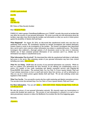 Fillable Online USGB -- Regulator Notice Template Fax Email Print ...