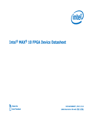 Fillable Online Intel MAX 10 FPGA Device Datasheet Fax Email Print ...