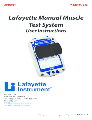 Fillable Online Lafayette Manual Muscle Fax Email Print - pdfFiller