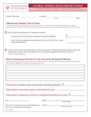 Fillable Online Global Wheelchair Report Form 10071. Global Wheelchair ...