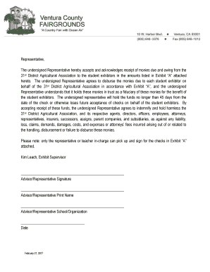 Fillable Online The undersigned Representative hereby accepts and ...