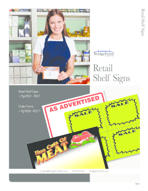 Fillable Online Retail Shelf Signs Fax Email Print - pdfFiller