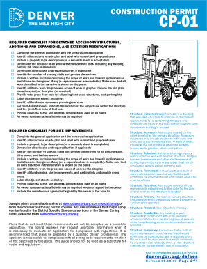 Fillable Online construction permit - City and County of Denver Fax ...