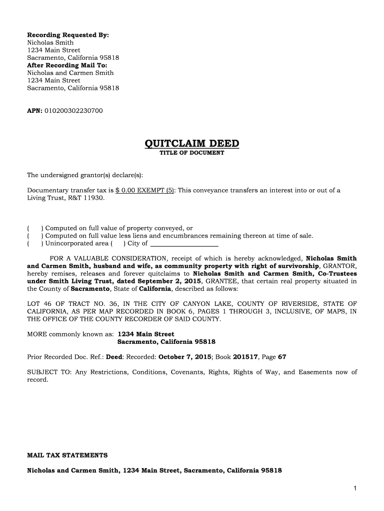 Fillable Online Sample Document Package - DeedPro Fax Email Print ...