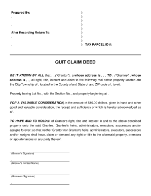 Fillable Online quit claim deed - SmartResumeWizard Fax Email Print ...