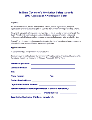 Fillable Online Please indicate which level of recognition and which award category the attached ...