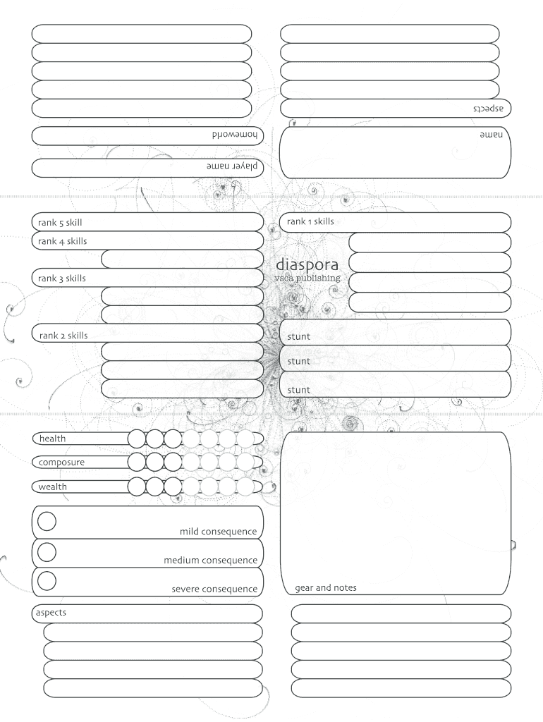 Diaspora Rpg Pdf - Fill Online, Printable, Fillable, Blank | pdfFiller