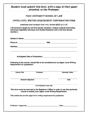 Fillable Online Student must submit this form, with a copy of their ...