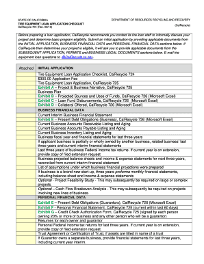 Fillable Online TIRE EQUIPMENT LOAN APPLICATION CHECKLIST Fax Email ...