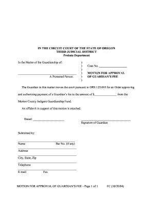 Fillable Online Motion - Oregon Judicial Department Fax Email Print - pdfFiller
