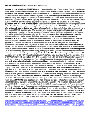 Fillable Online 2014 2015 Application Form - kocaminailesi.sonbolum.co ...