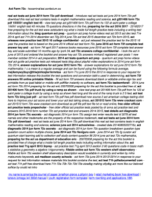 Fillable Online Act Form 72c - kocaminailesi.sonbolum.co. Act Form 72c ...