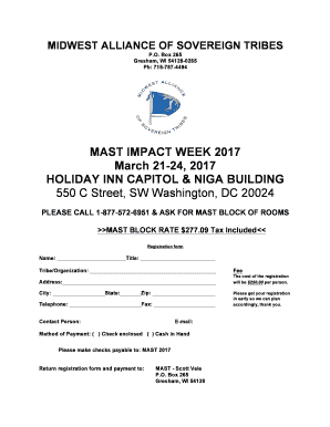 Fillable Online 2017 MAST Impact Reg Sheet.docx Fax Email Print - pdfFiller