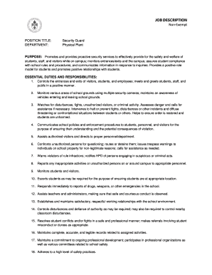 65+ Free Editable Safety Officer Job Description Templates in MS Word ...