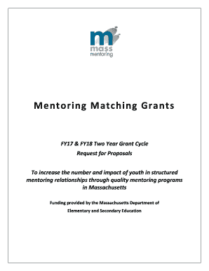 Fillable Online Mentoring Matching Grants - Mass Mentoring Partnership ...
