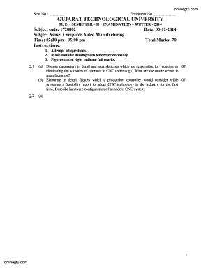 Fillable Online gujarat technological university - gtu question paper ...