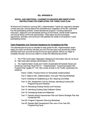 Fillable Online SEL APPENDIX B Fax Email Print - pdfFiller