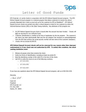 Fillable Online Letter of Good Funds Fax Email Print - pdfFiller