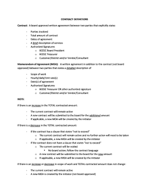 Fillable Online CONTRACT DEFINITIONS Fax Email Print - pdfFiller
