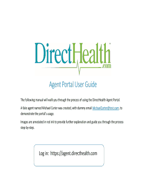 Fillable Online Agent Portal User Guide Fax Email Print - pdfFiller