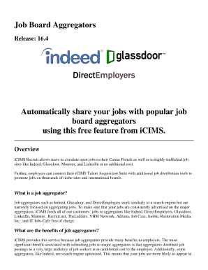 Fillable Online Job Board Aggregators Automatically share your jobs with popular ... Fax Email ...