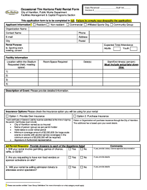 Fillable Online Tim Hortons Field Rental Application - cloudfront.net ...