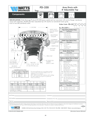 Fillable Online FD-320 - Watts Water Technologies Fax Email Print ...