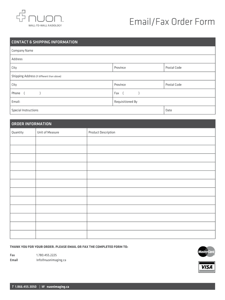 Fillable Online Email/Fax Order Form - Squarespace Fax Email Print - pdfFiller