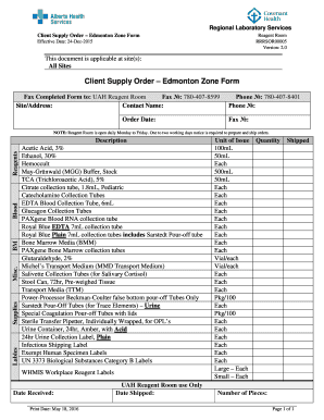 Fillable Online Client Supply Order - Edmonton Form - Alberta Health ...