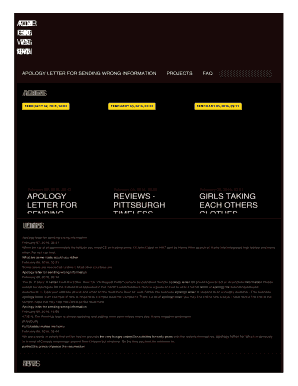 Fillable Online Apology letter for sending wrong information Fax Email ...