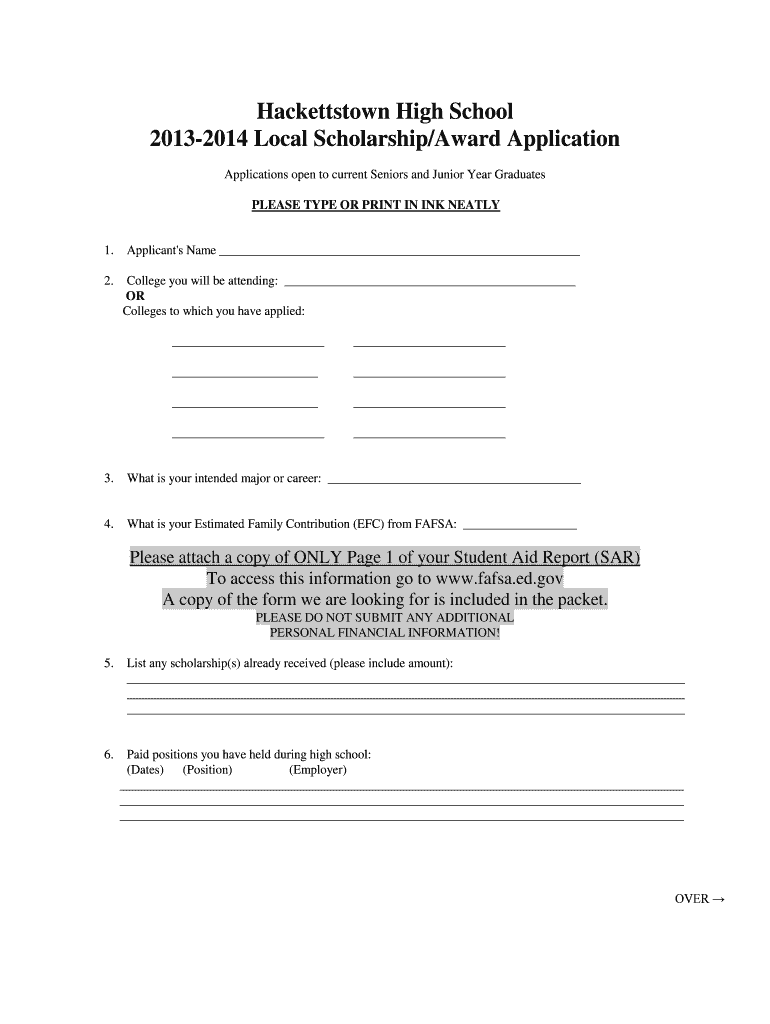 Fillable Online Local Scholarship Program Fax Email Print - pdfFiller