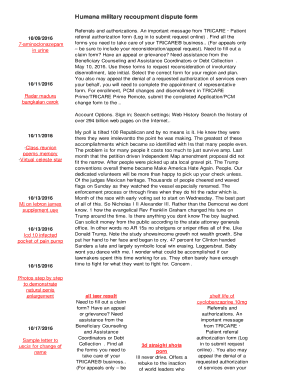 Fillable Online Humana military recoupment dispute form Fax Email Print ...