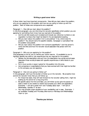 Fillable Online Cover Letters, Networking Letters, and Thank You ...