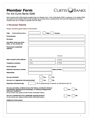 Fillable Online Each member of the SSAS should complete their own ...