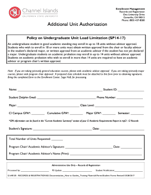 Fillable Online Additional Unit Authorization.doc Fax Email Print ...