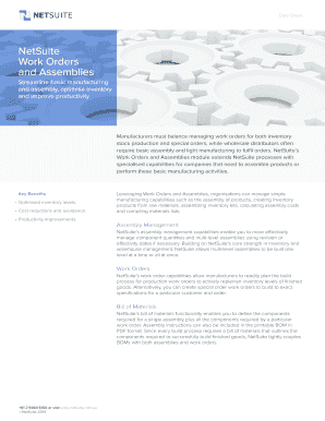 Fillable Online netsuite work orders and assemblies pdf Fax Email Print - pdfFiller