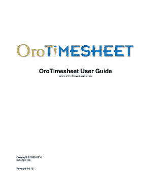 Fillable Online Documentation - User's guide - OroTimesheet Fax Email ...