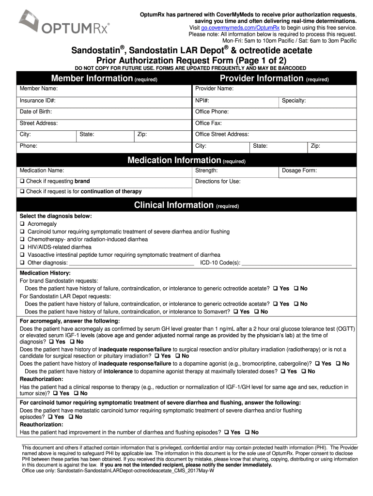 Fillable Online Sandostatin , Sandostatin LAR Depot & octreotide ...