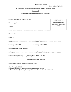 Fillable Online Application Form ACCG. Fax Email Print - pdfFiller
