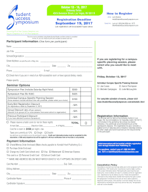 Fillable Online Symposium Registration Form - Kendall Hunt Publishing ...
