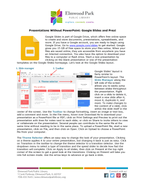 Fillable Online Presentations Without PowerPoint: Google Slides and ...