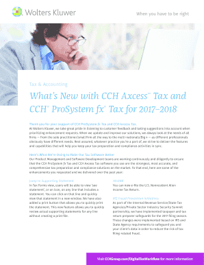 Fillable Online Whats New with CCH Axcess Tax and Fax Email Print ...