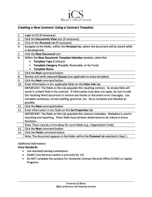 Fillable Online Creating a New Contract Using a Contract Template Fax ...