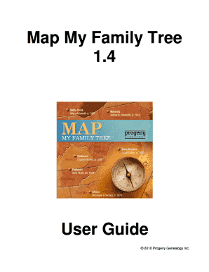 Fillable Online User Guide Map My Family Tree 1.4 - Progeny Genealogy ...
