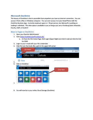 Fillable Online The beauty of OneDrive is that is accessible from ...